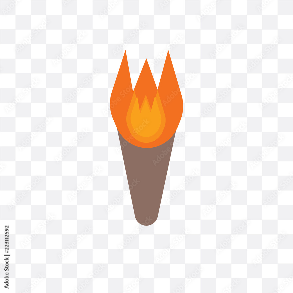 torch icon isolated on transparent background. Simple and editable ...