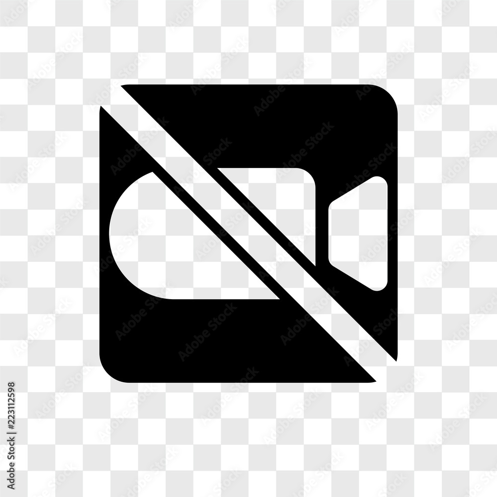 no video icons isolated on transparent background. Modern and editable ...