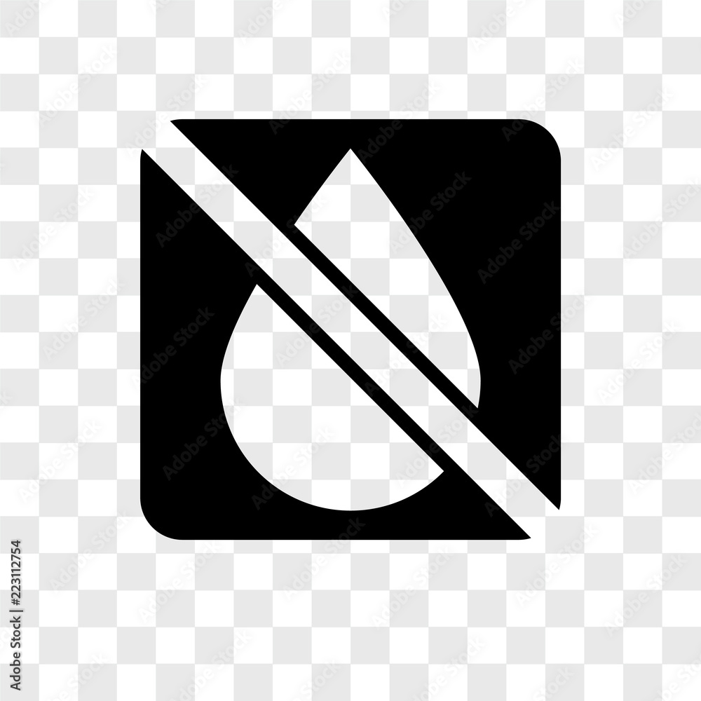 no water icons isolated on transparent background. Modern and editable ...
