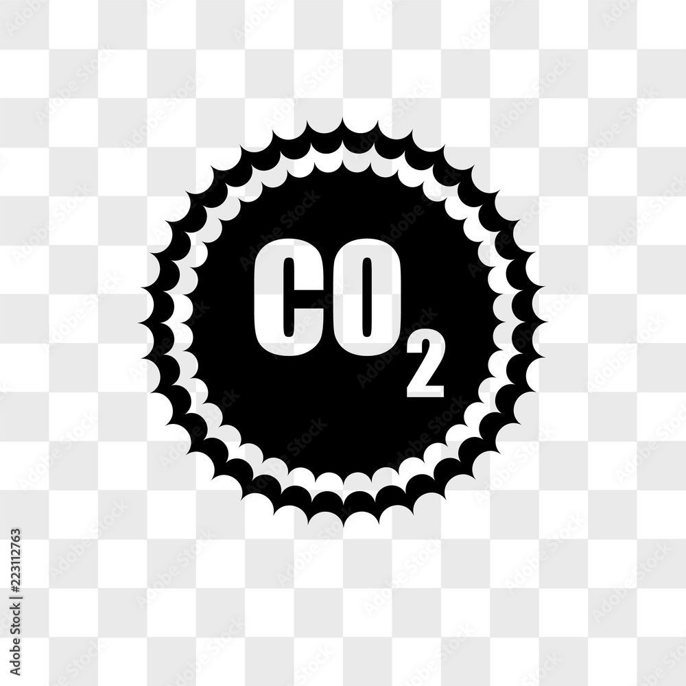 CO2 vector icon isolated on transparent background, CO2 logo design ...