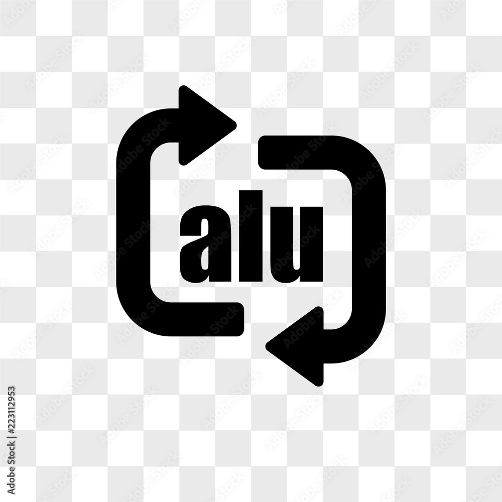 Alu vector icon isolated on transparent background, Alu logo design ...