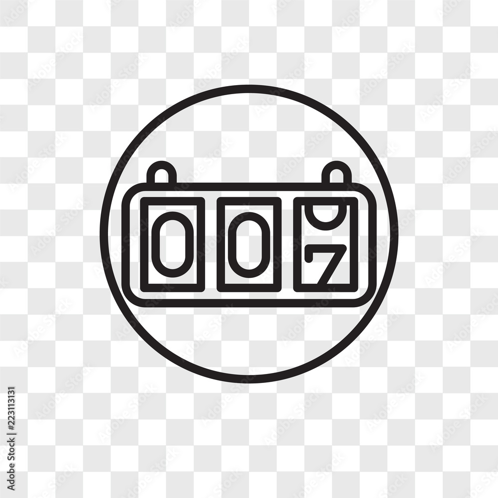 counter icons isolated on transparent background. Modern and editable ...