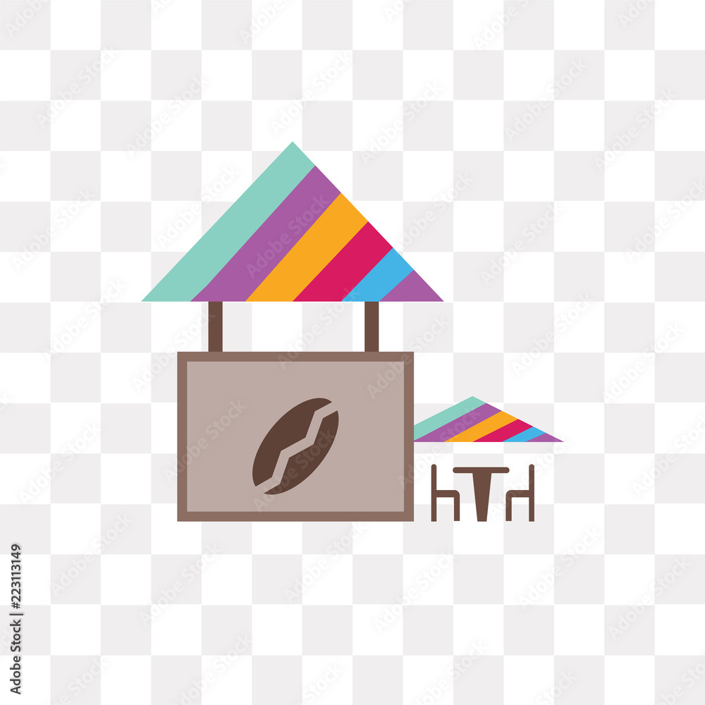 coffee shop icon on transparent background. Modern icons vector ...