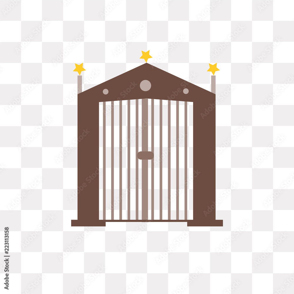 gate icon on transparent background. Modern icons vector illustration ...