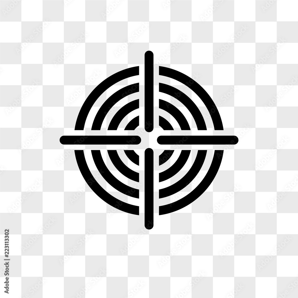 Target vector icon isolated on transparent background, Target logo ...