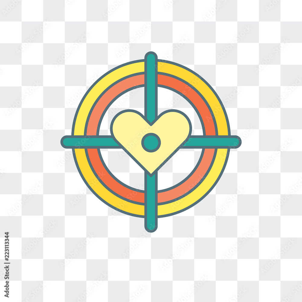 aim icon isolated on transparent background. Modern and editable aim ...