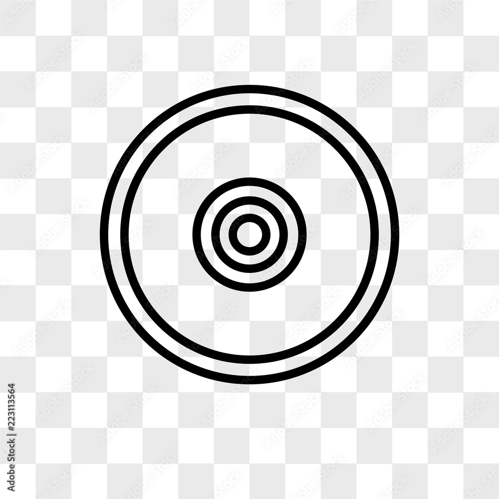 Record vector icon isolated on transparent background, Record logo ...