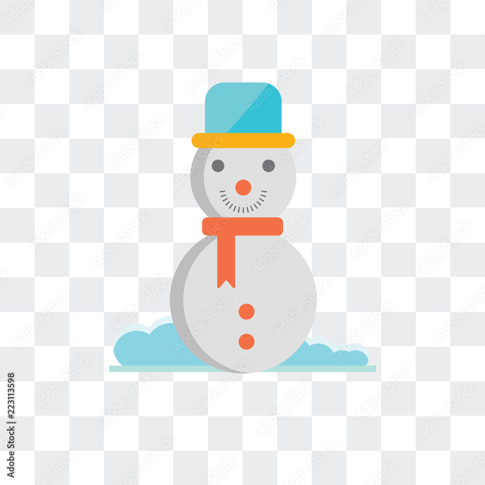 snowman icon isolated on transparent background. Modern and editable ...