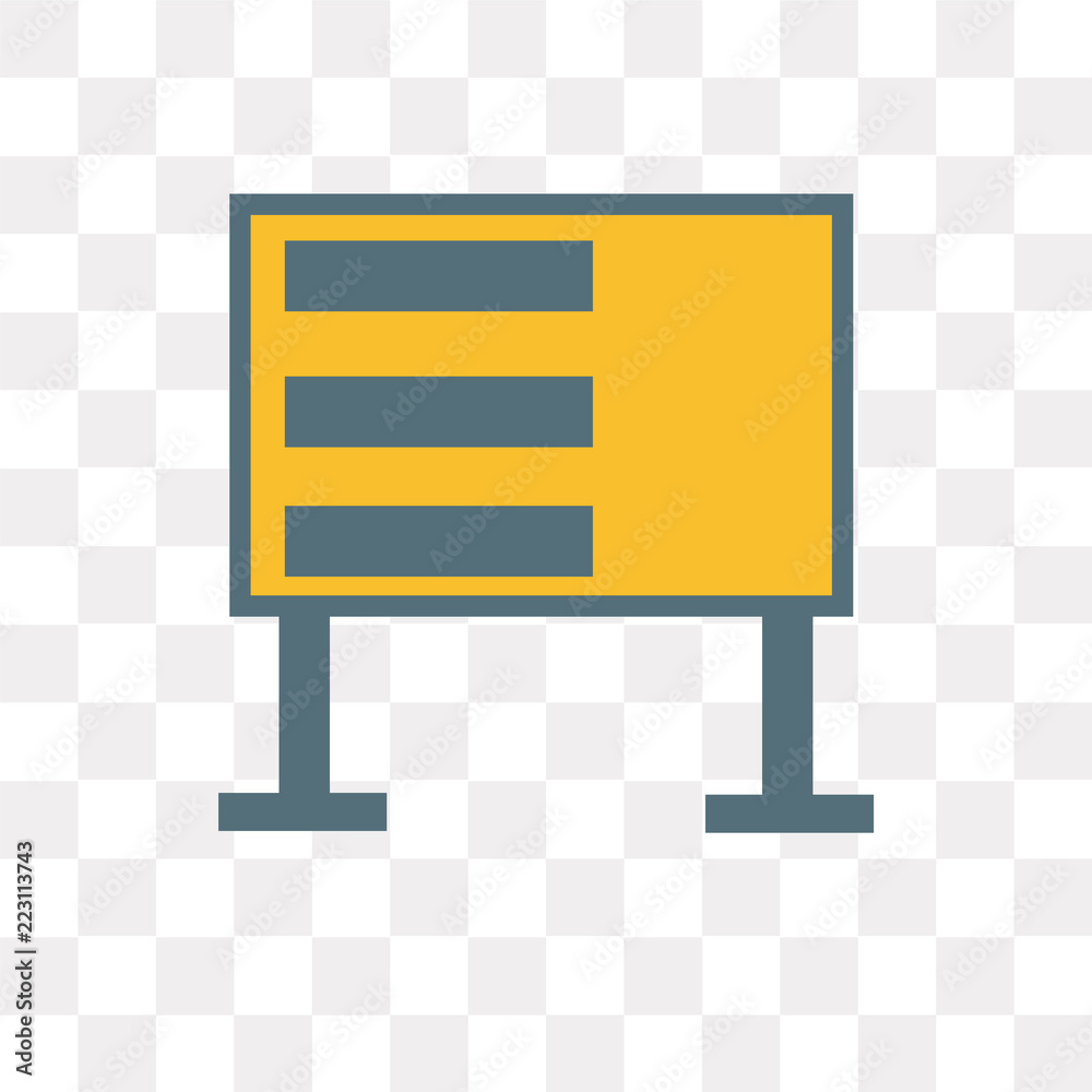billboard icon on transparent background. Modern icons vector ...