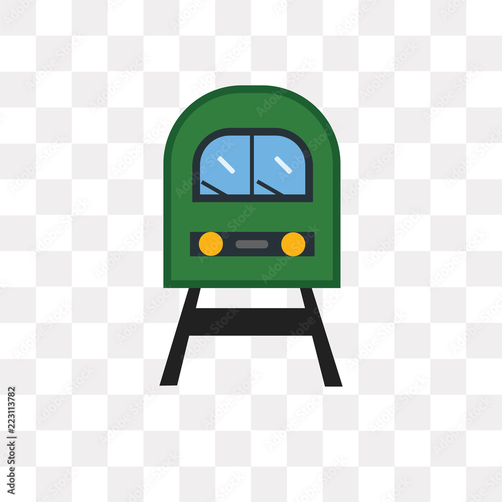 train icon on transparent background. Modern icons vector illustration ...