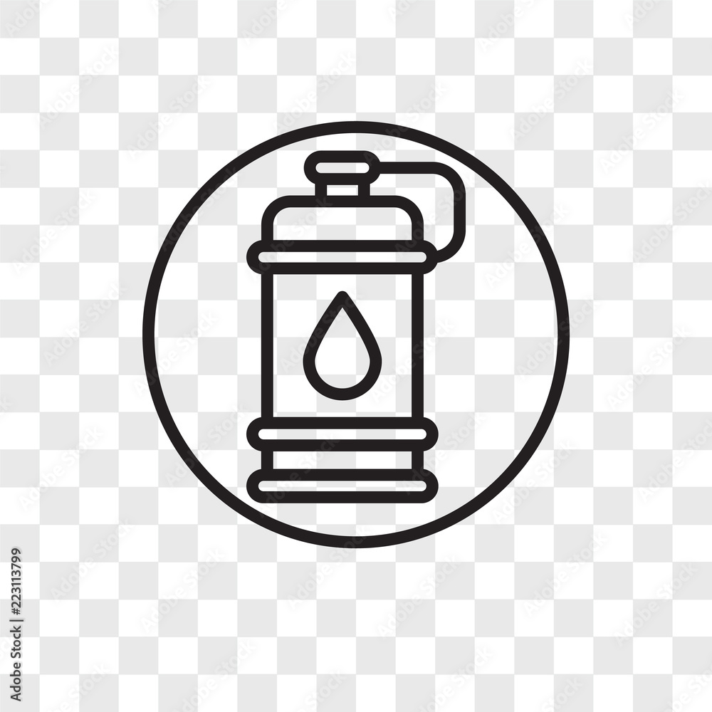 water bottle icons isolated on transparent background. Modern and ...