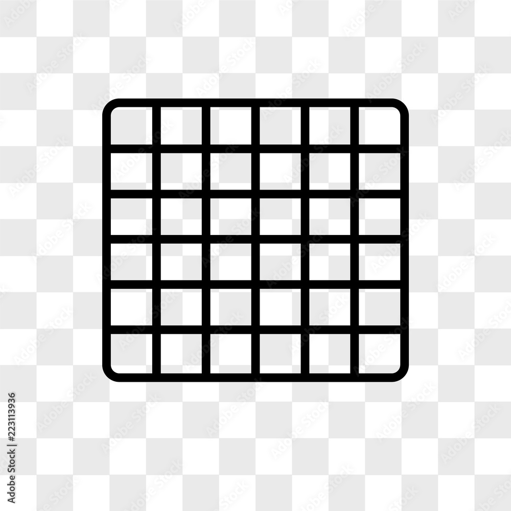 Grid vector icon isolated on transparent background, Grid logo design ...