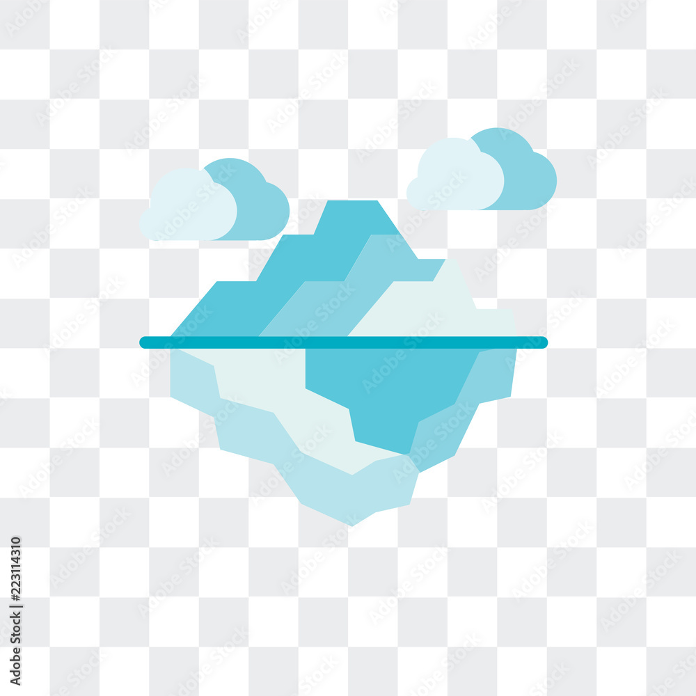 iceberg icon isolated on transparent background. Modern and editable ...