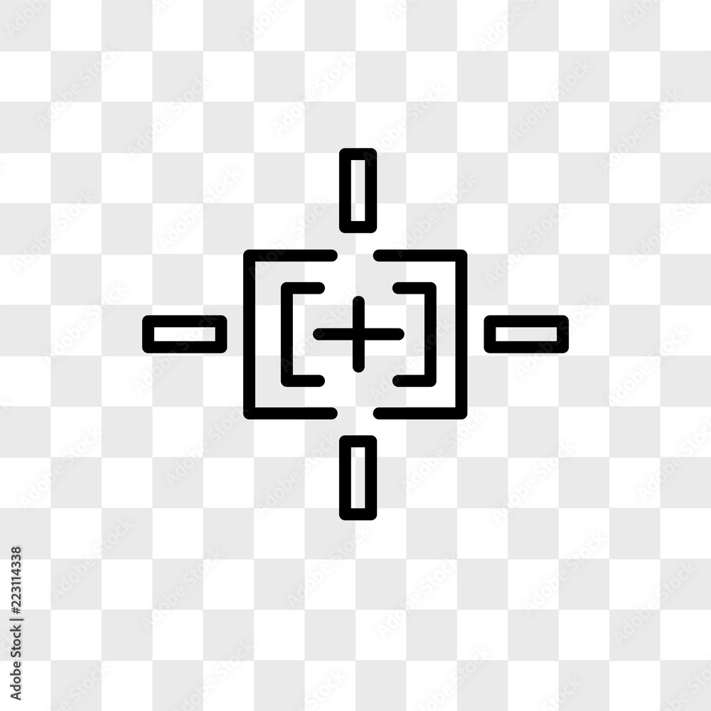 Focus vector icon isolated on transparent background, Focus logo design ...