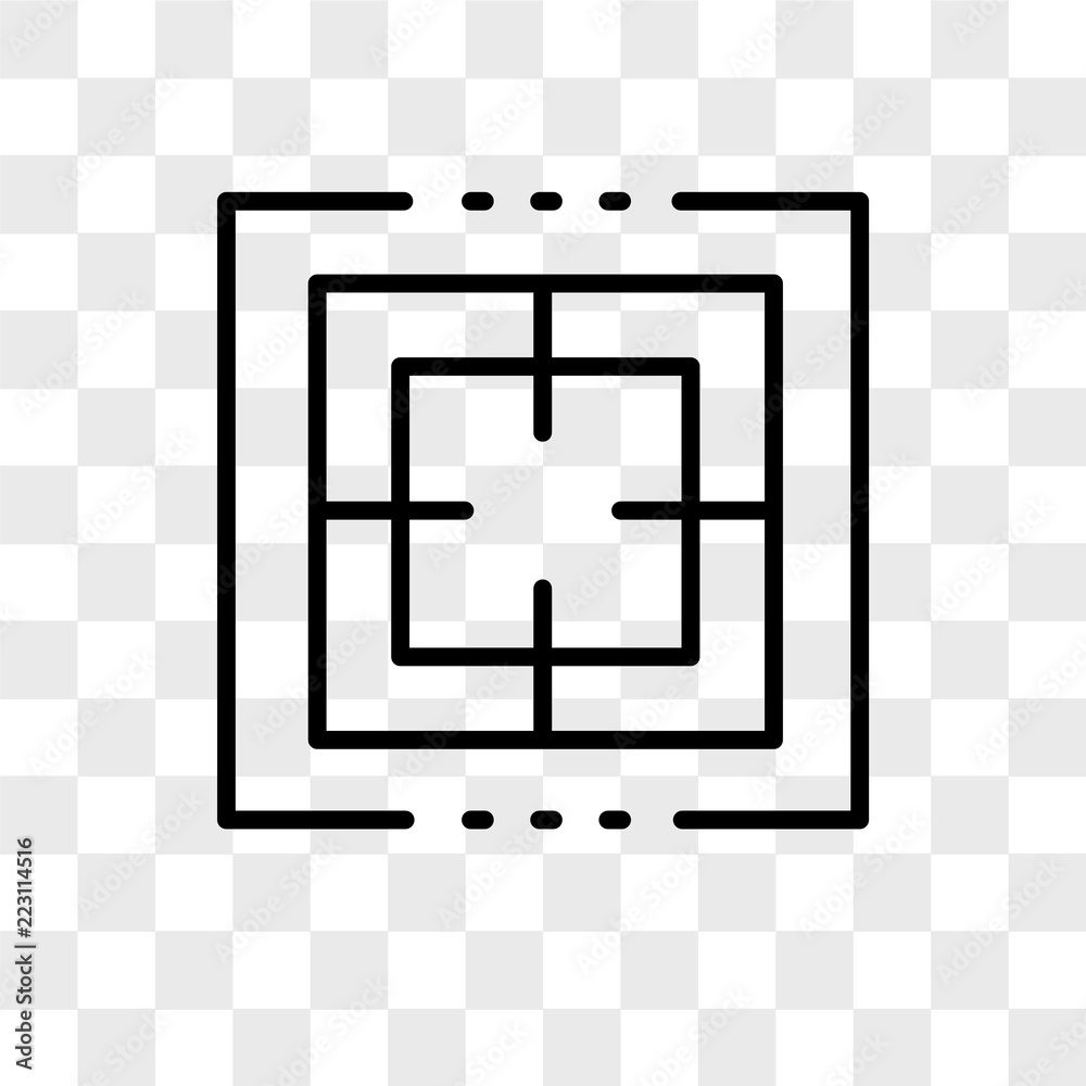 Focus vector icon isolated on transparent background, Focus logo design ...