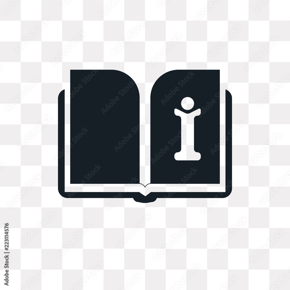 open book icon on transparent background. Modern icons vector ...