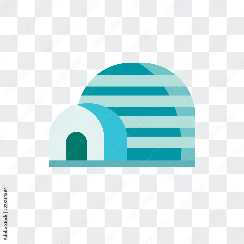 igloo icon isolated on transparent background. Modern and editable ...