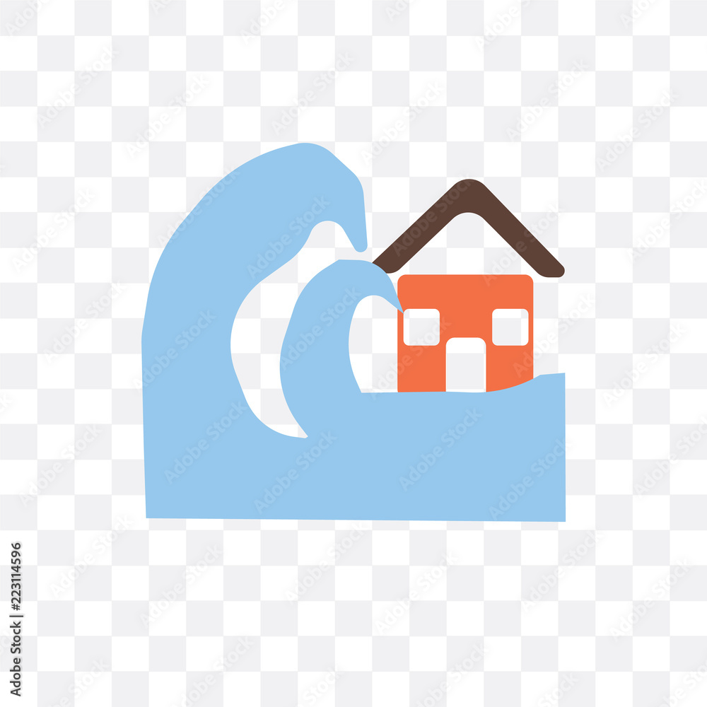 tsunami icon isolated on transparent background. Simple and editable ...