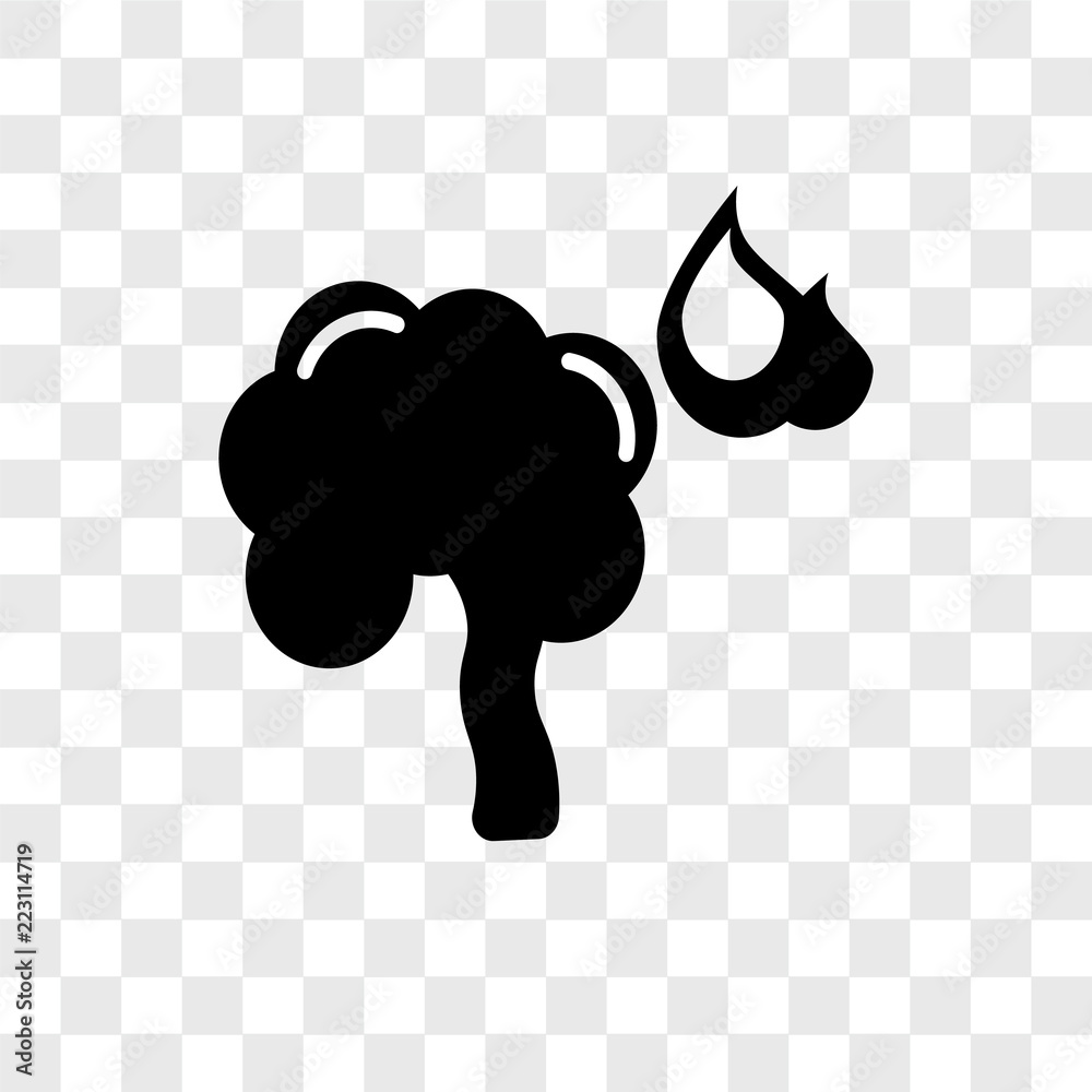 forest fire icons isolated on transparent background. Modern and ...