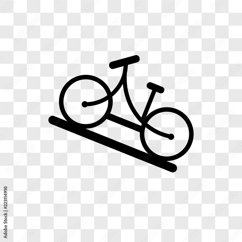 bike icons isolated on transparent background. Modern and editable bike ...