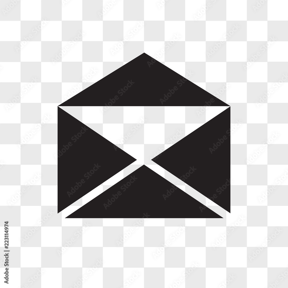 Mail vector icon isolated on transparent background, Mail logo design ...