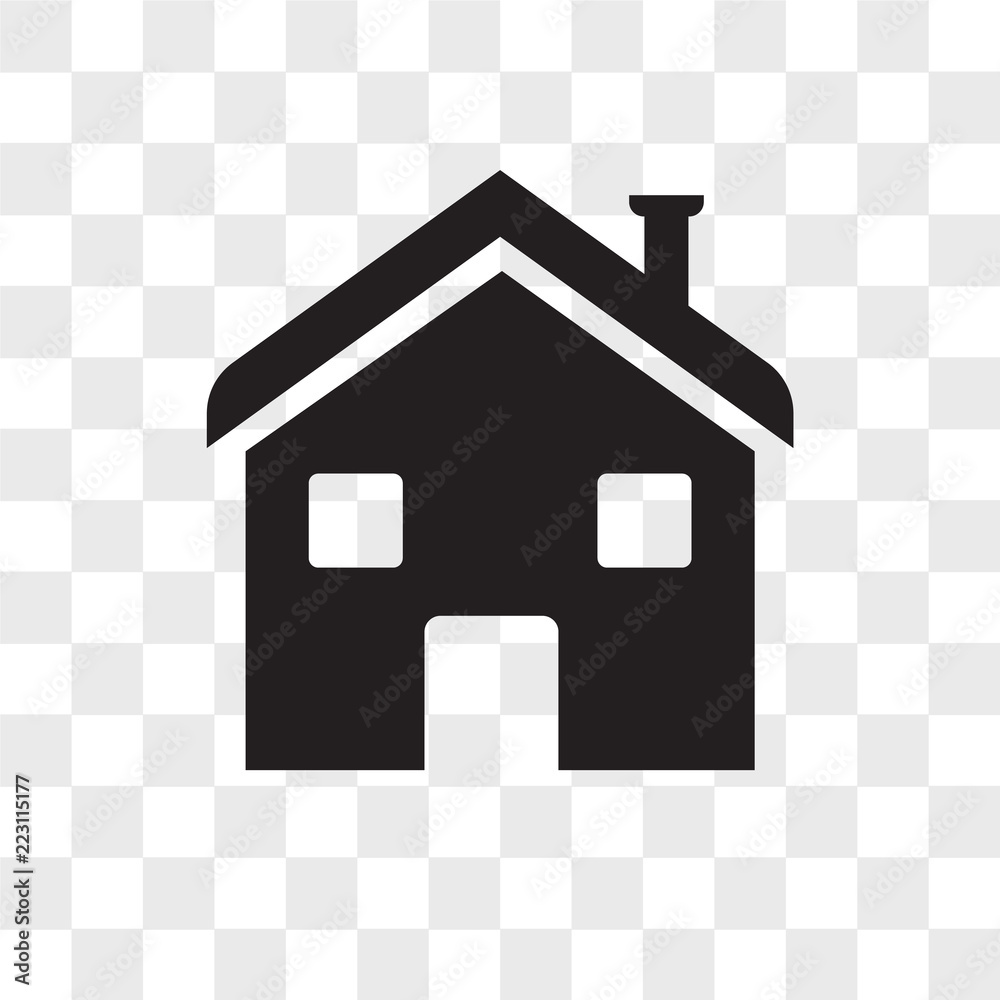 Home vector icon isolated on transparent background, Home logo design ...