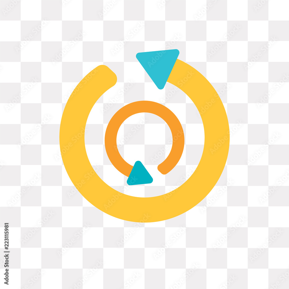 cycle icon on transparent background. Modern icons vector illustration ...