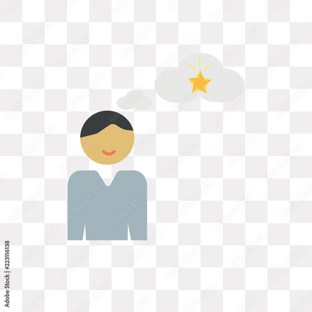 wish icon on transparent background. Modern icons vector illustration ...