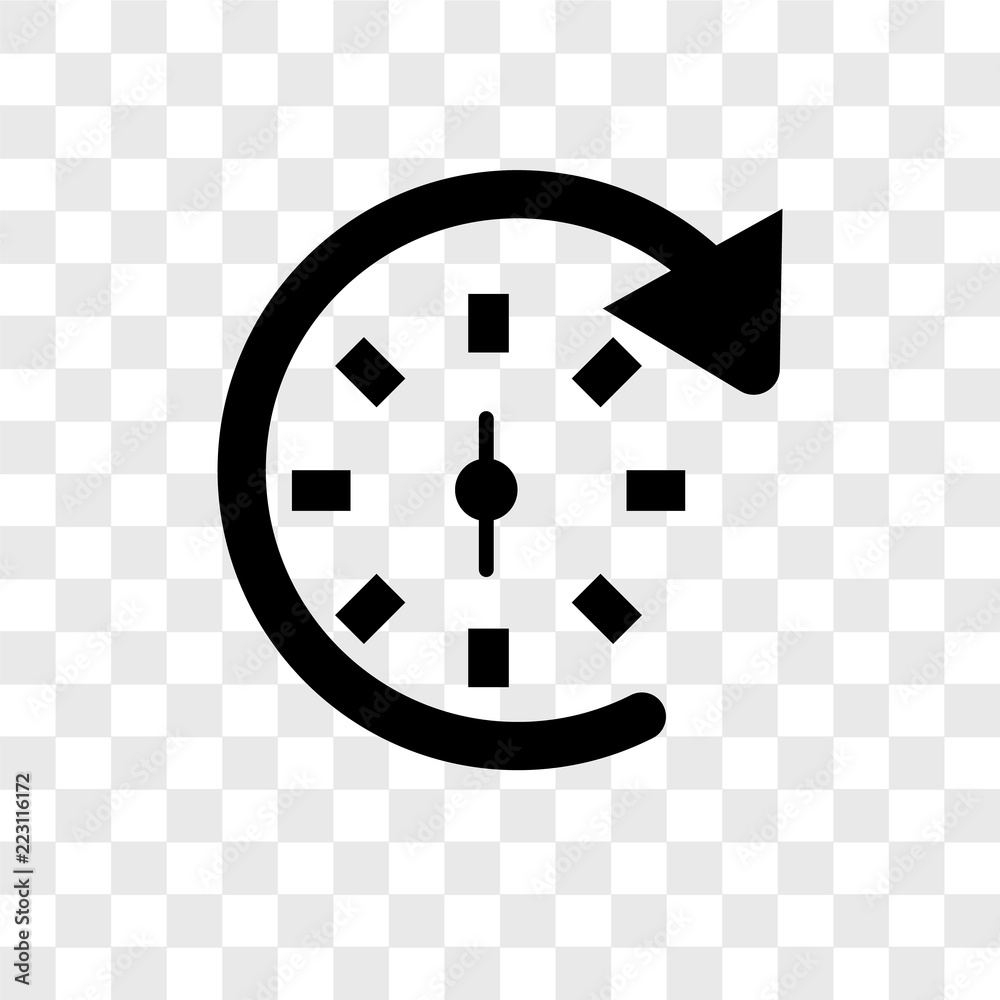 24 hours icons isolated on transparent background. Modern and editable ...