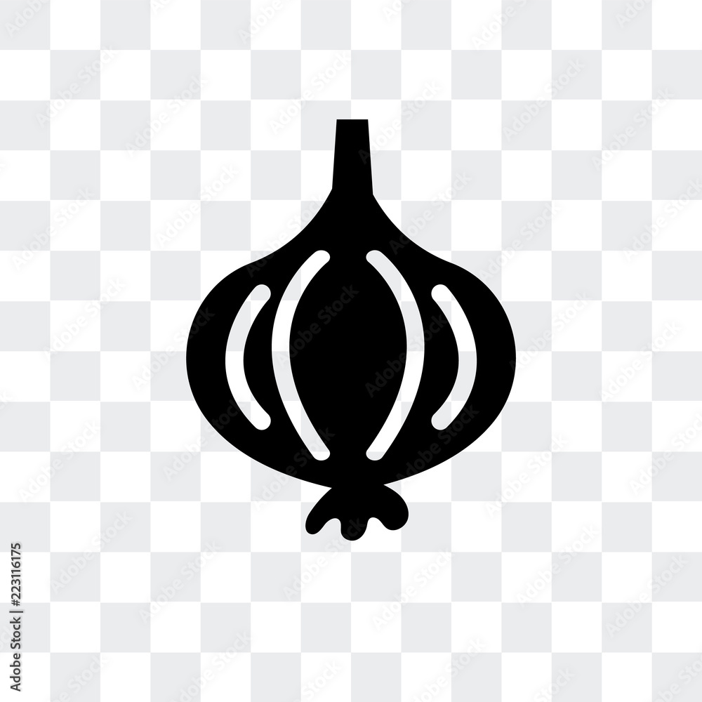 onion icon isolated on transparent background. Modern and editable ...