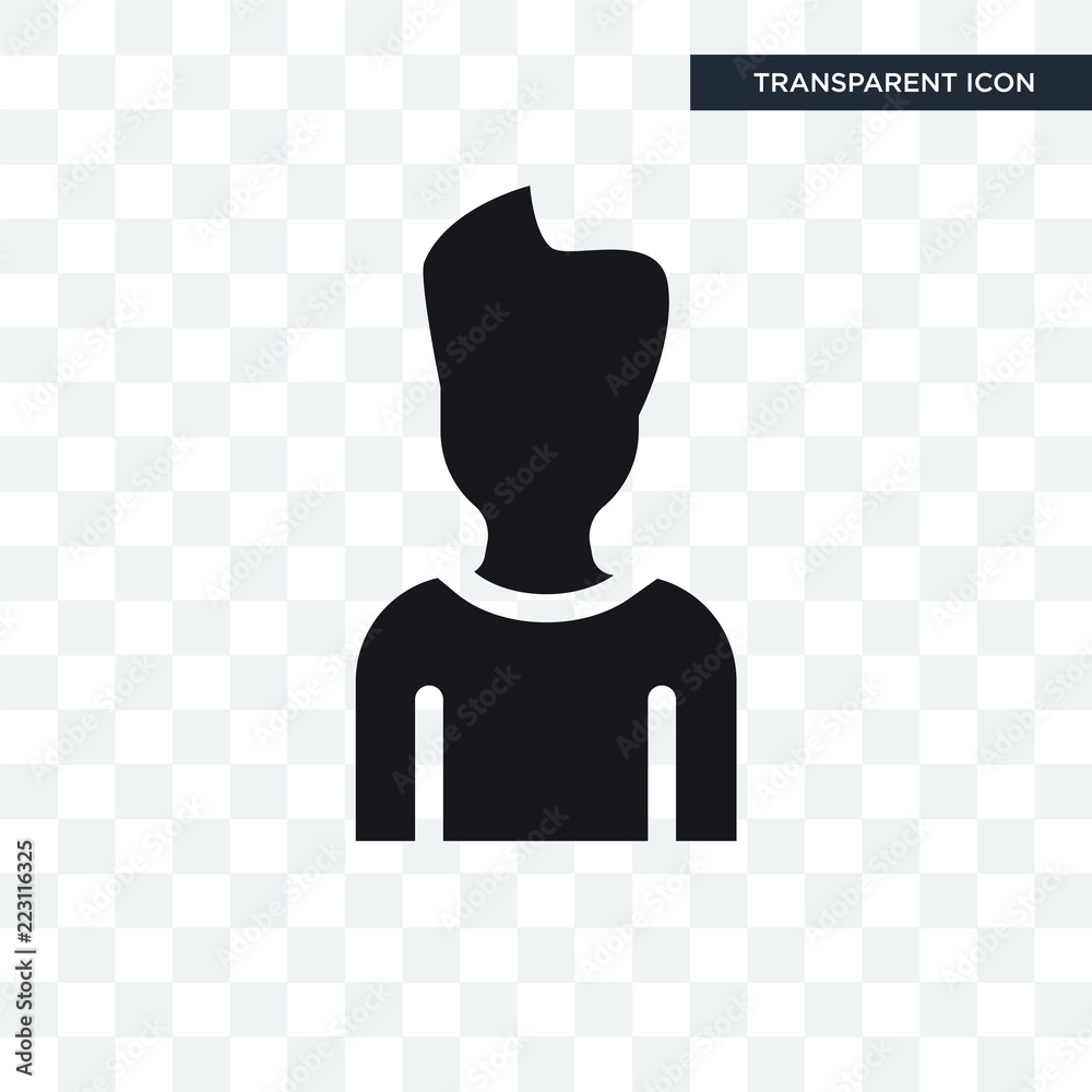 Male User vector icon isolated on transparent background, Male User ...