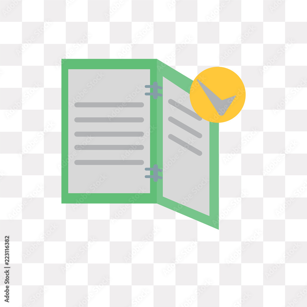 done icon on transparent background. Modern icons vector illustration ...