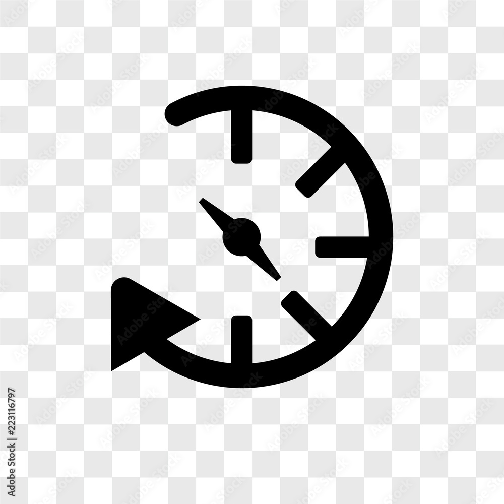 hour icons isolated on transparent background. Modern and editable hour ...