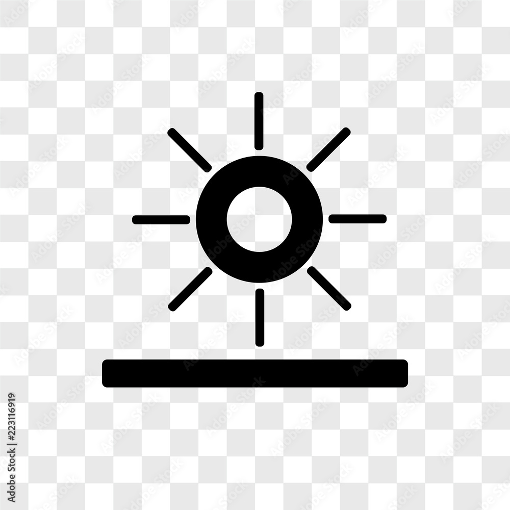 sunrise icons isolated on transparent background. Modern and editable ...