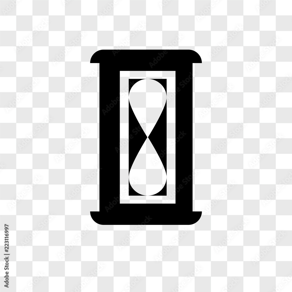 sand clock icons isolated on transparent background. Modern and ...