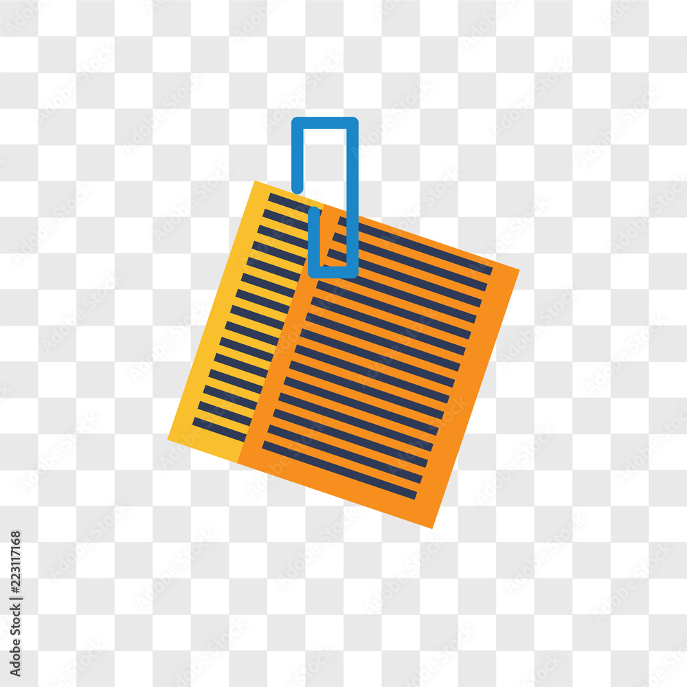 paperclip icons isolated on transparent background. Modern and editable ...