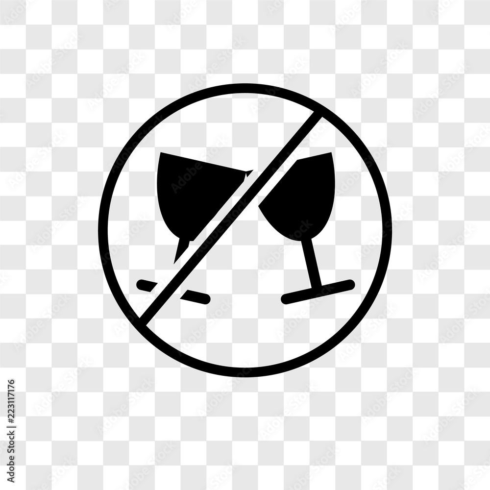 No drinking vector icon isolated on transparent background, No drinking ...