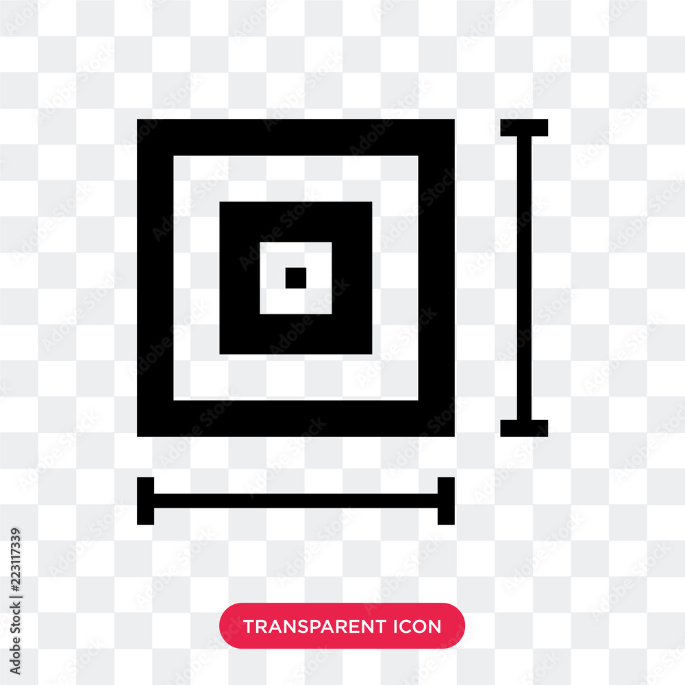 Dimension vector icon isolated on transparent background, Dimension ...