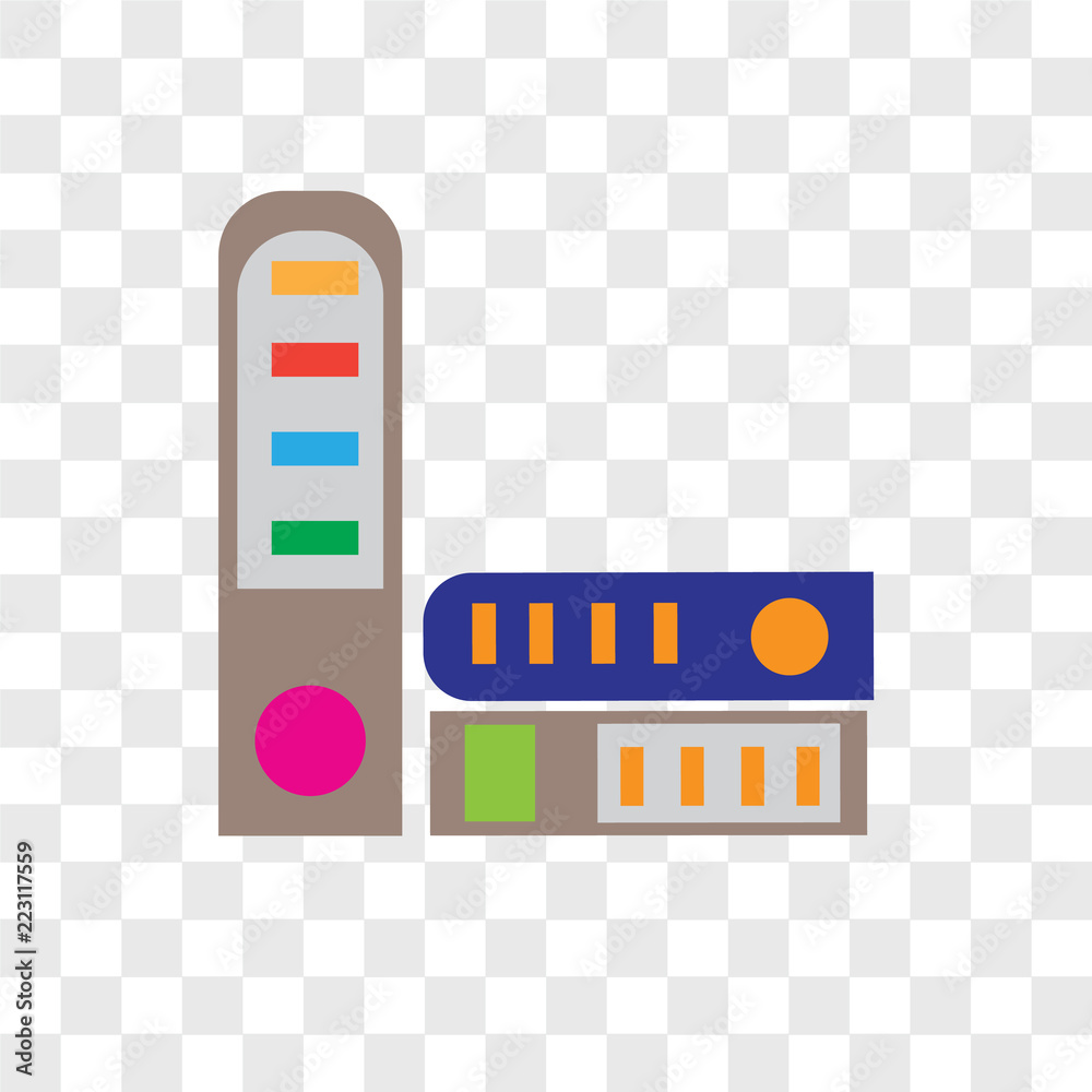 file folder icons isolated on transparent background. Modern and ...