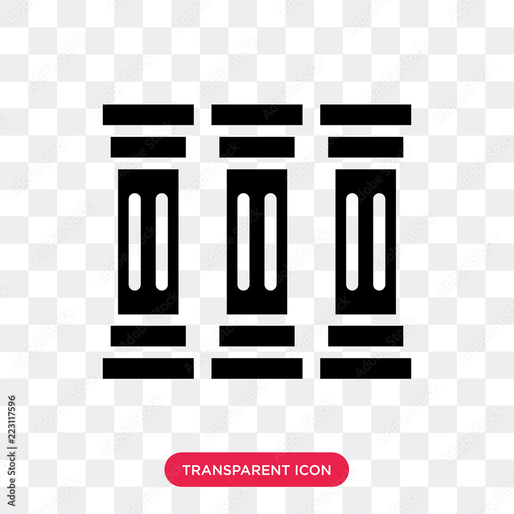 Column vector icon isolated on transparent background, Column logo ...