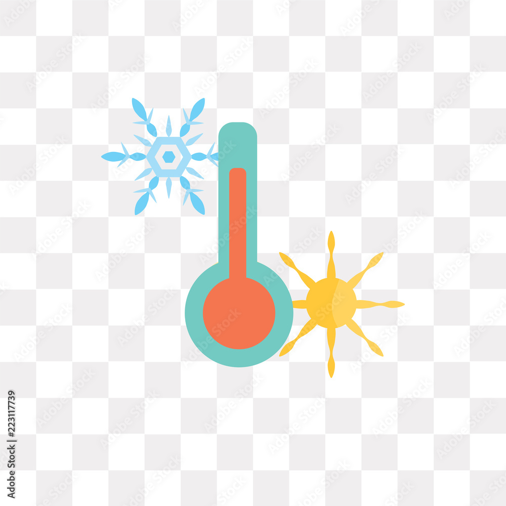 temperature icon on transparent background. Modern icons vector ...