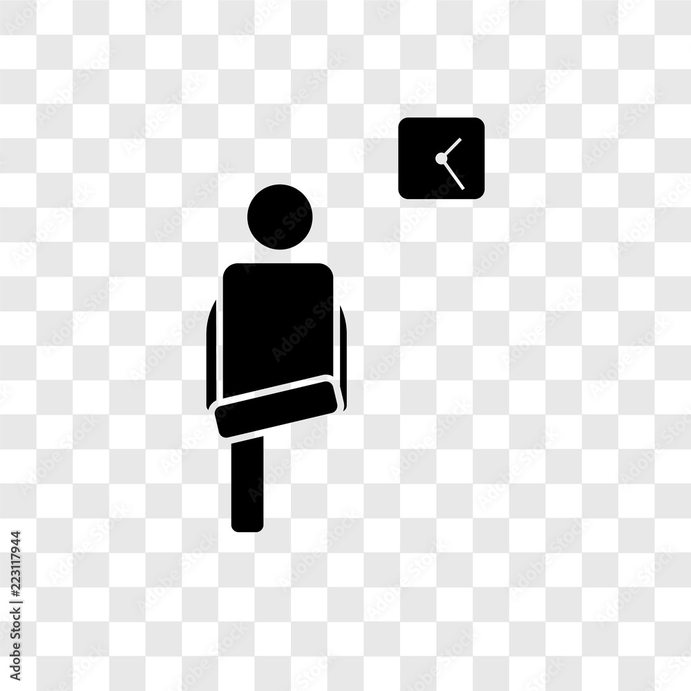 Waiting room vector icon isolated on transparent background, Waiting ...