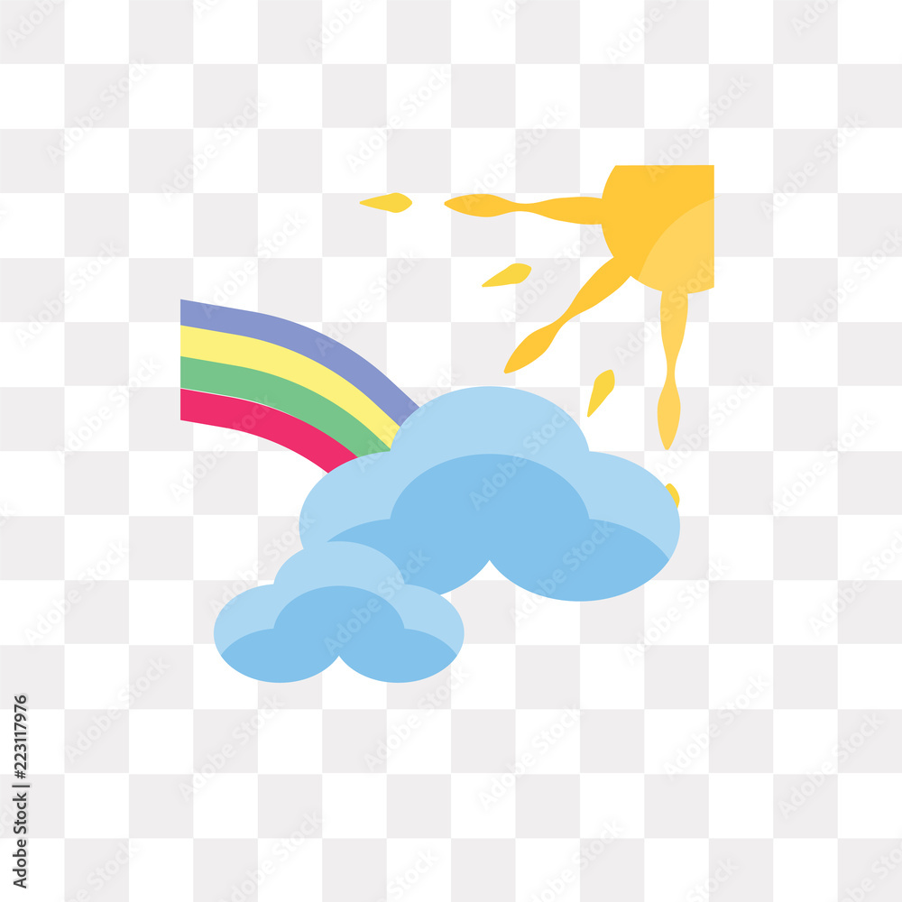 rainbow icon on transparent background. Modern icons vector ...