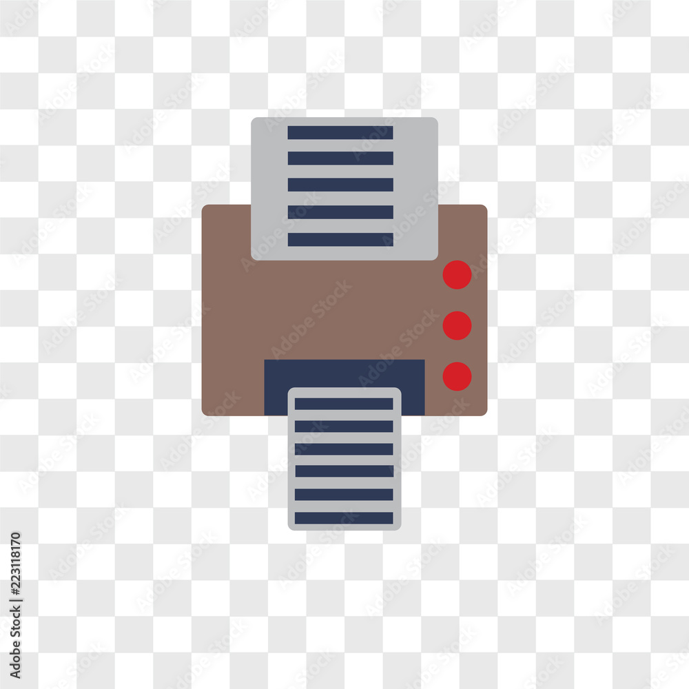 printer icons isolated on transparent background. Modern and editable ...