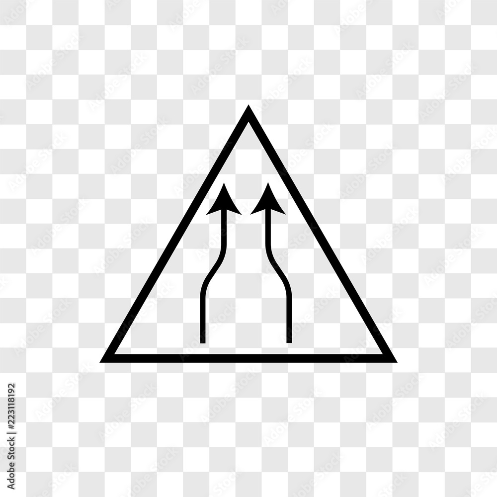 Narrow Two Lanes vector icon isolated on transparent background, Narrow ...