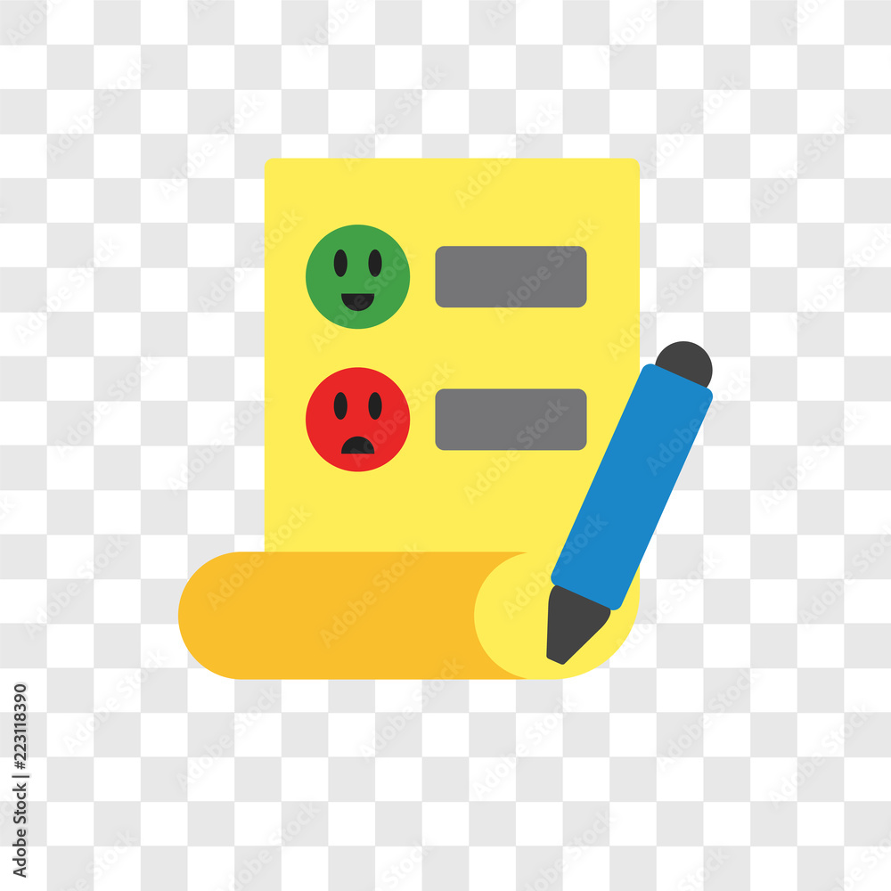 Satisfaction vector icon isolated on transparent background ...