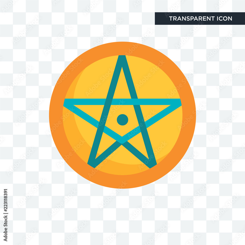 Pentagram vector icon isolated on transparent background, Pentagram ...