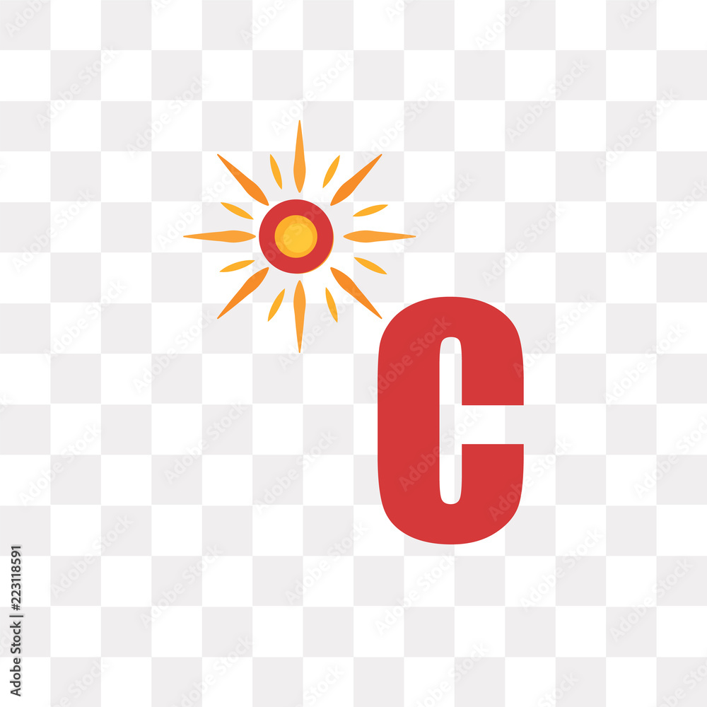 celsius icon on transparent background. Modern icons vector ...