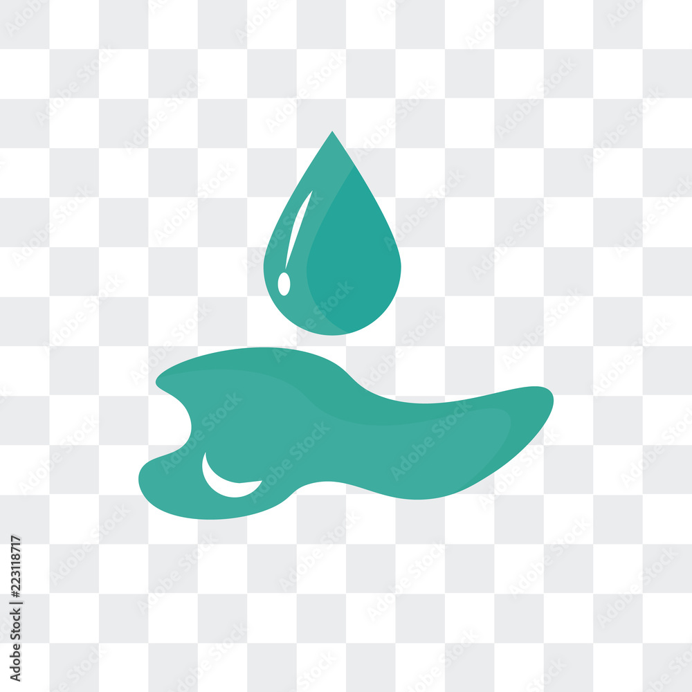 water drop icon isolated on transparent background. Modern and editable ...