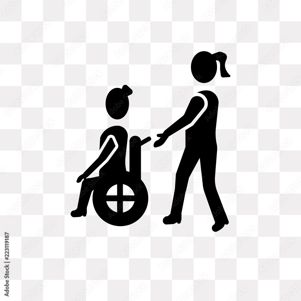 disabled icon on transparent background. Modern icons vector ...